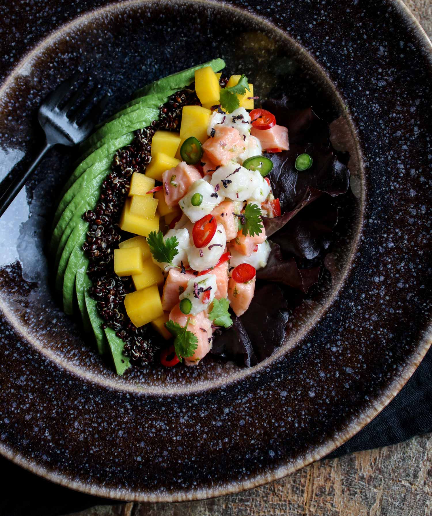 Ceviche bowl med quinoa - Provinum